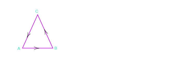 A boy starts his journey from point A along a tria - Tutorix