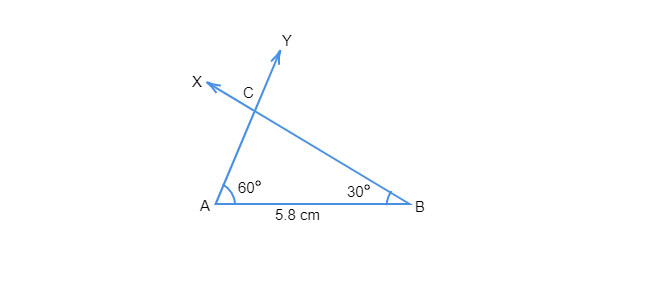 Construct ABC given m angle A 60 circ m angle B 30 - Tutorix