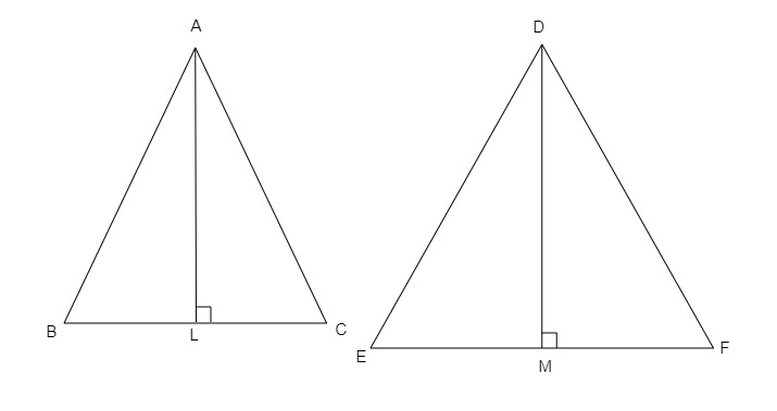 In triangle ABC and triangle DEF it is being given - Tutorix
